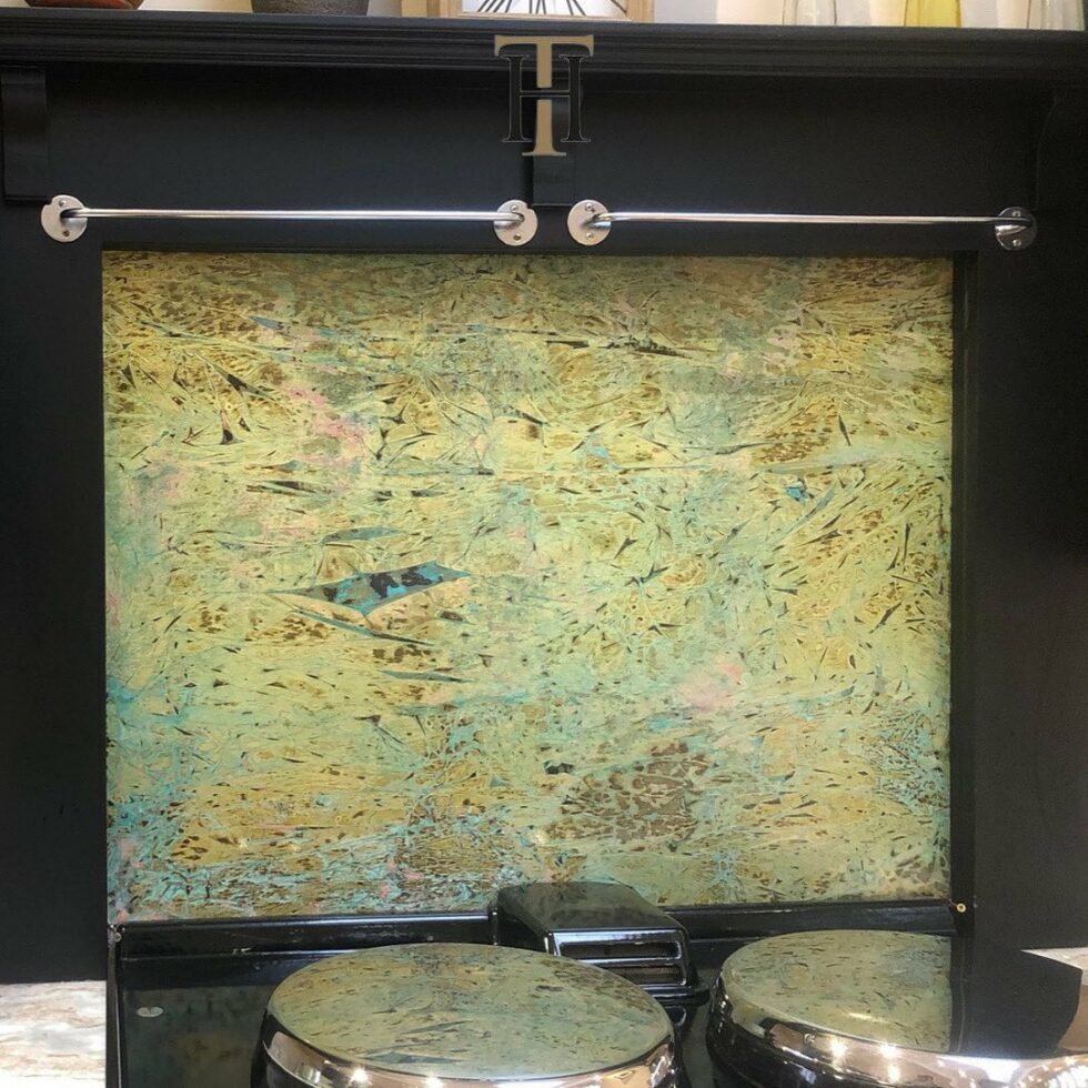 Antiqued Brass Kitchen Splashback - Project - Halman Thompson